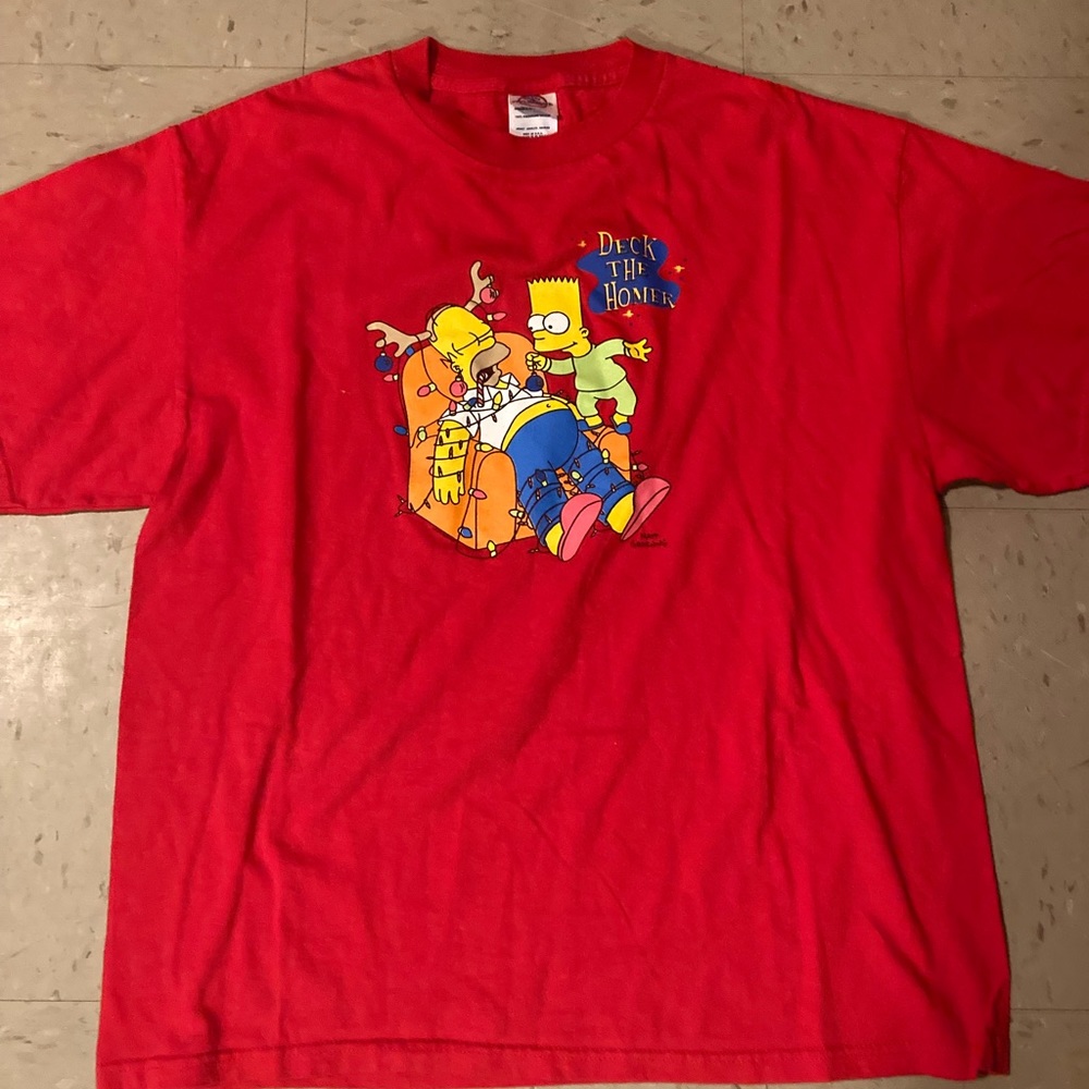 Vintage Late 90s Bart Simpson Deck The Homer Christma… - Gem